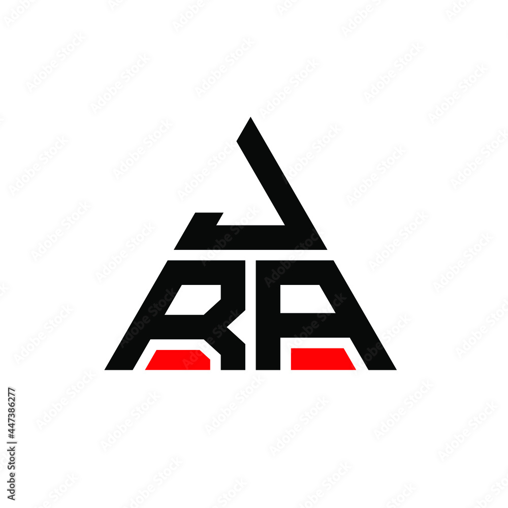 JRA triangle letter logo design with triangle shape. JRA triangle logo ...