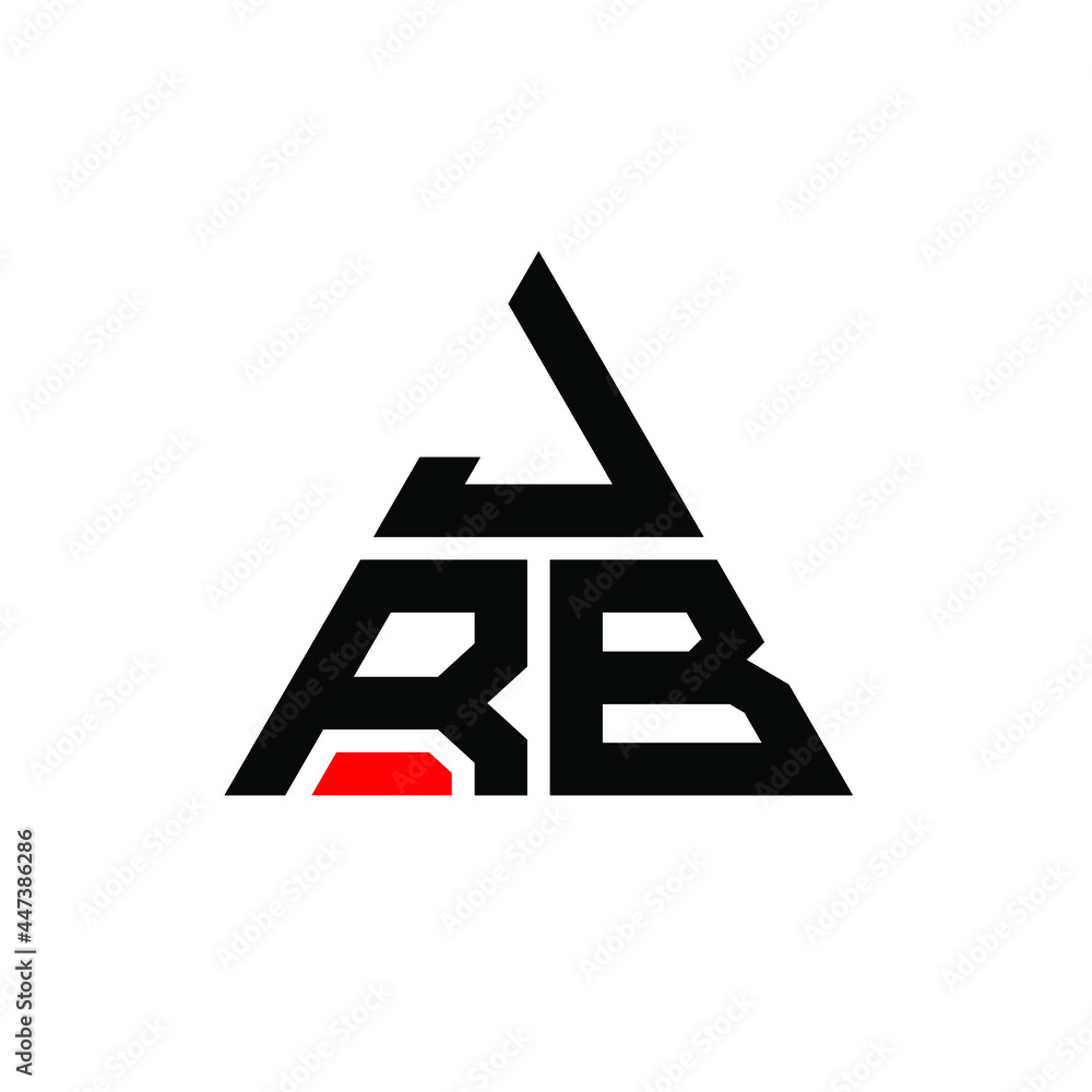JRB triangle letter logo design with triangle shape. JRB triangle logo ...