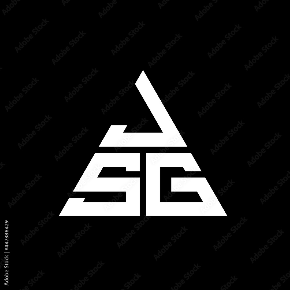 JSG triangle letter logo design with triangle shape. JSG triangle logo ...