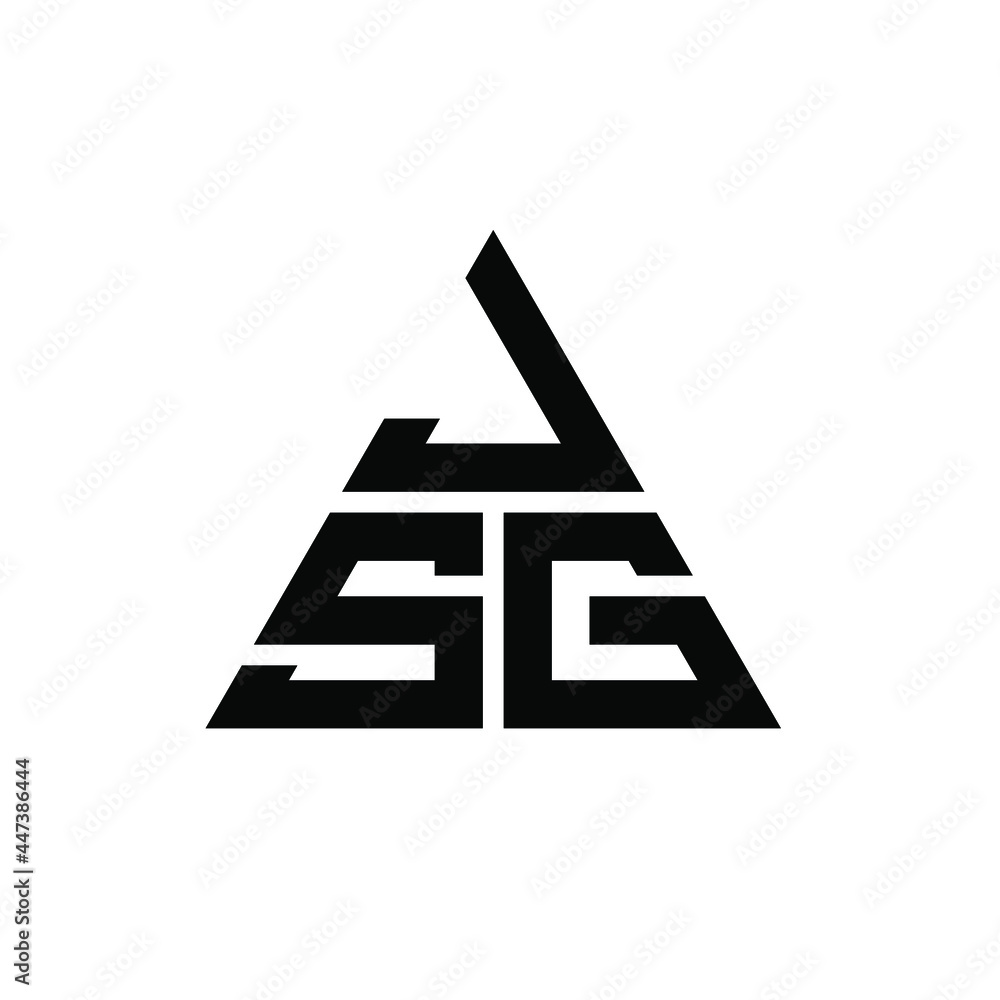 JSG triangle letter logo design with triangle shape. JSG triangle logo ...