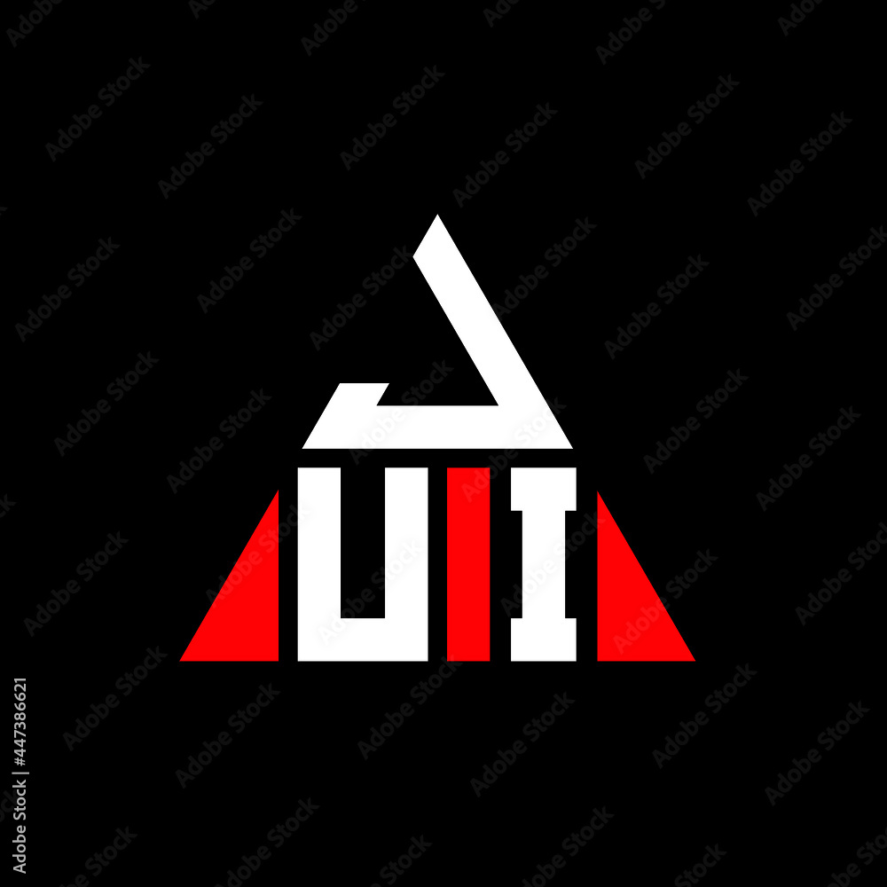JUI triangle letter logo design with triangle shape. JUI triangle logo ...