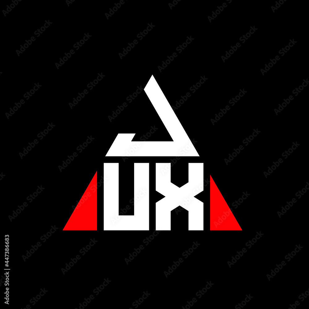JUX triangle letter logo design with triangle shape. JUX triangle logo ...