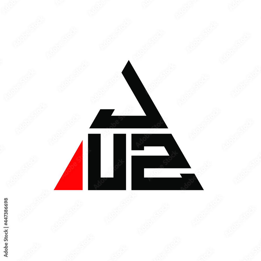 JUZ triangle letter logo design with triangle shape. JUZ triangle logo ...