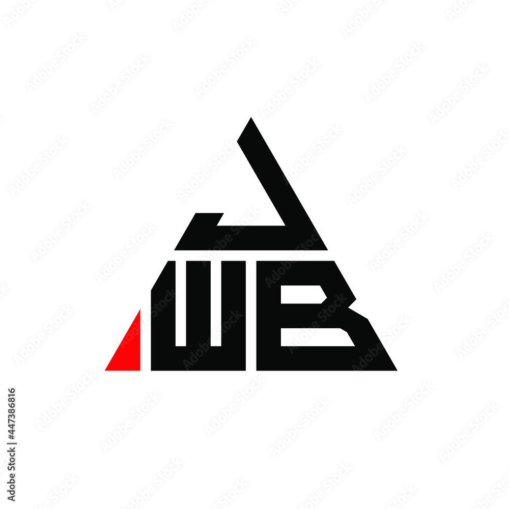 JWB triangle letter logo design with triangle shape. JWB triangle logo ...