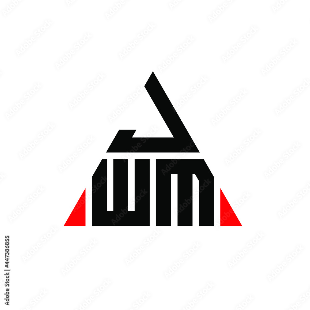 JWM triangle letter logo design with triangle shape. JWM triangle logo ...