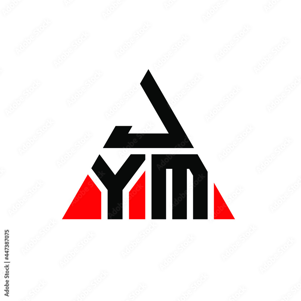 JYM triangle letter logo design with triangle shape. JYM triangle logo ...