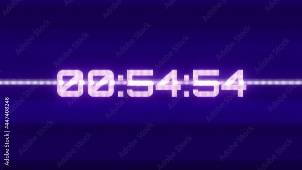 Neon glow Countdown timer Clock counter scoreboard with days, hours ...