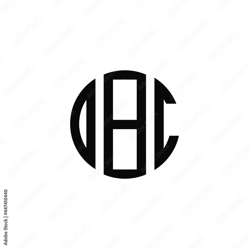 DBC letter logo design. DBC letter in circle shape. DBC Creative three ...