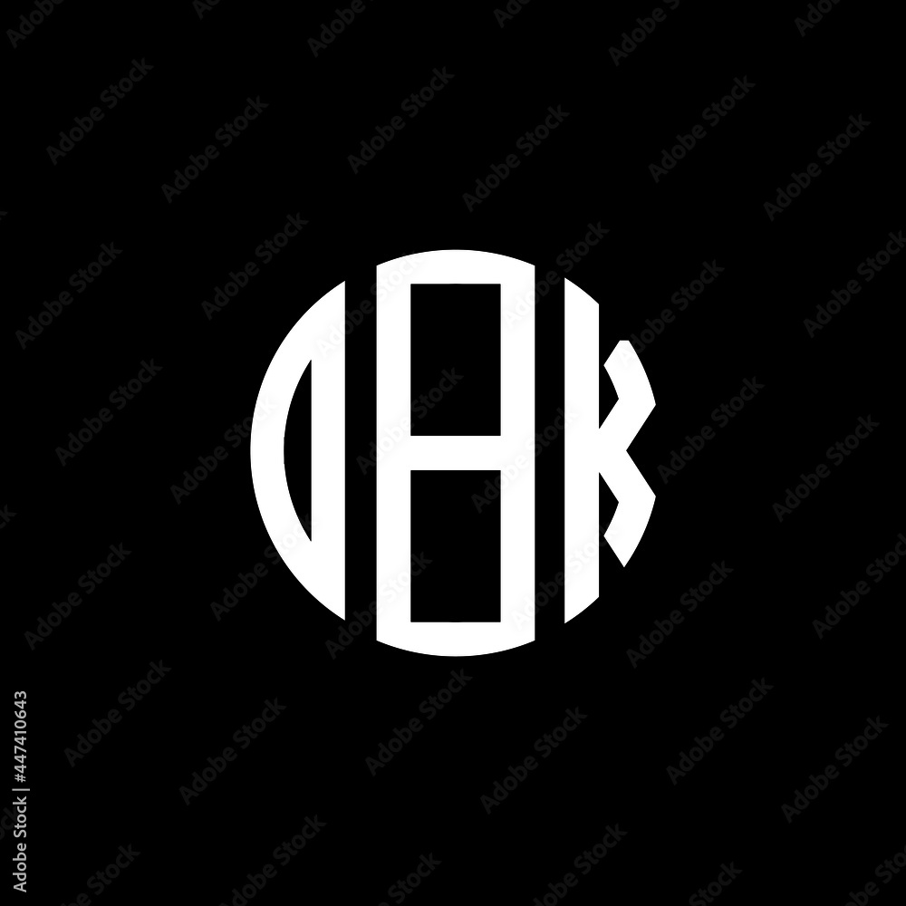 DBK letter logo design. DBK letter in circle shape. DBK Creative three ...