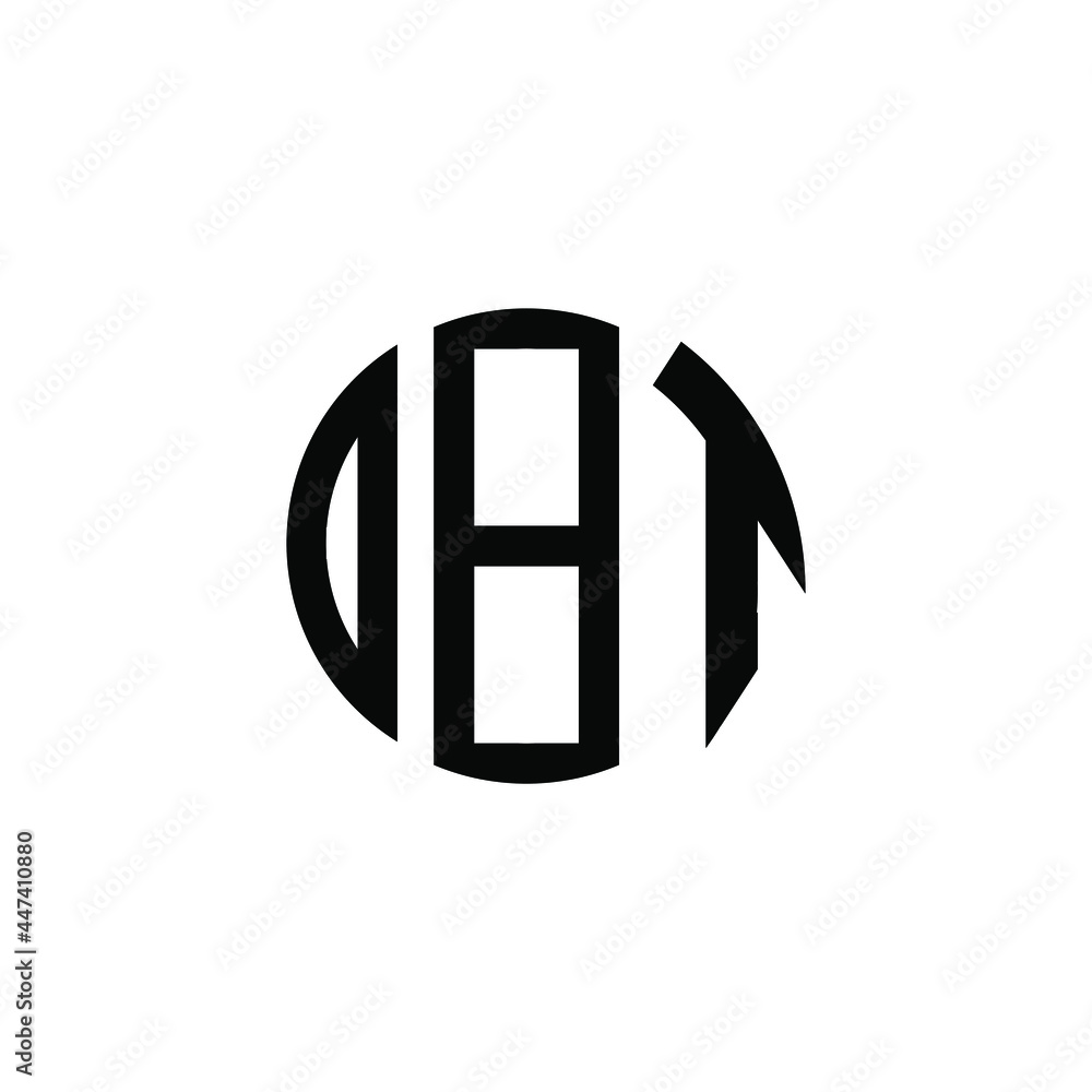 DBT letter logo design. DBT letter in circle shape. DBT Creative three ...