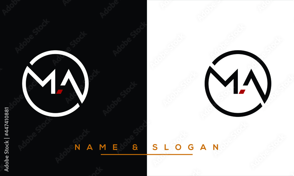 MA, AM, M, A Abstract Letters Logo Monogram Stock Vector | Adobe Stock