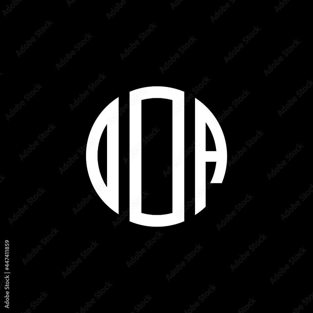 DDA letter logo design. DDA letter in circle shape. DDA Creative three ...