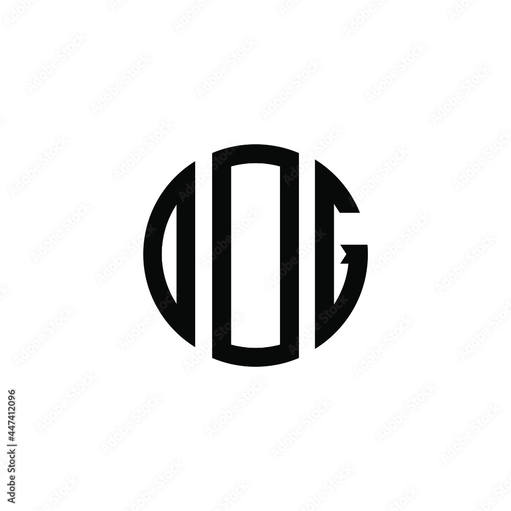 DDG letter logo design. DDG letter in circle shape. DDG Creative three ...