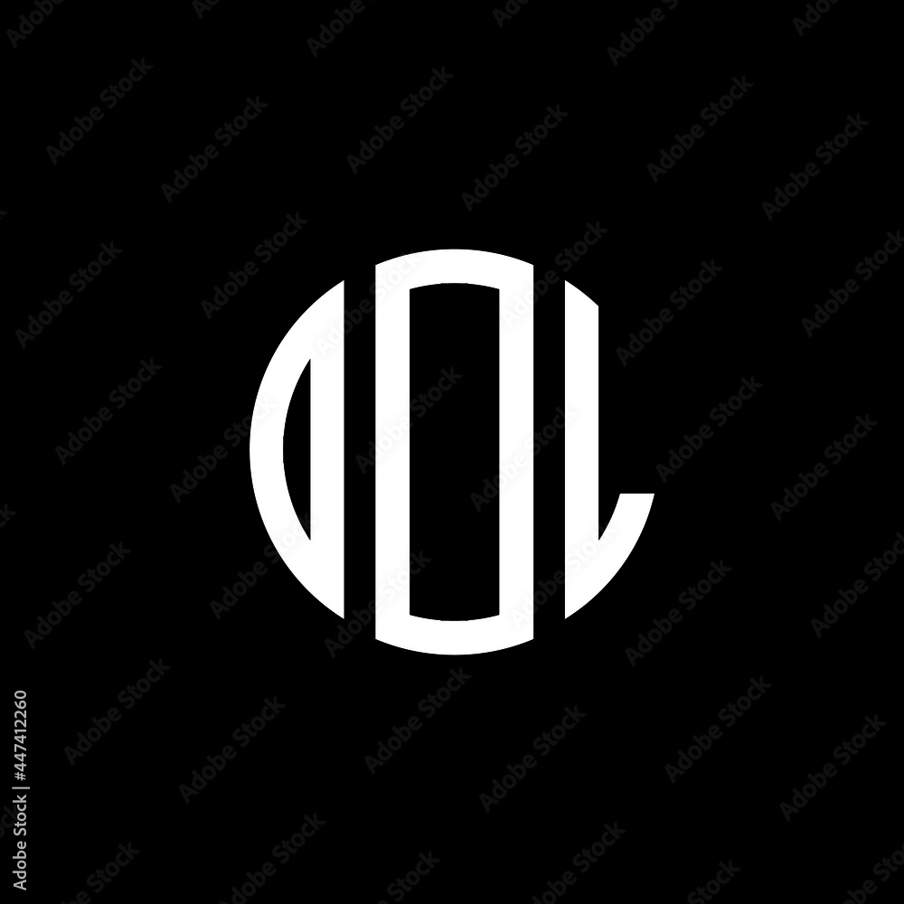 DDL letter logo design. DDL letter in circle shape. DDL Creative three ...