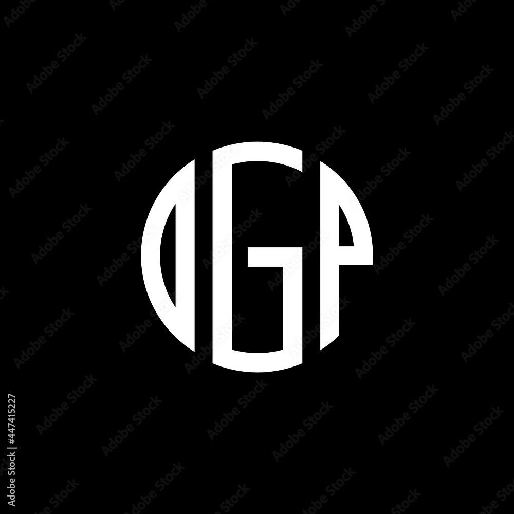 DGP letter logo design. DGP letter in circle shape. DGP Creative three ...