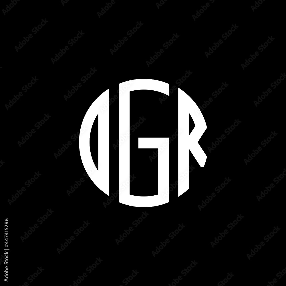 DGR letter logo design. DGR letter in circle shape. DGR Creative three ...