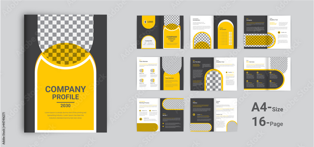 multi-pages brochure design, Corporate multi page brochure template ...