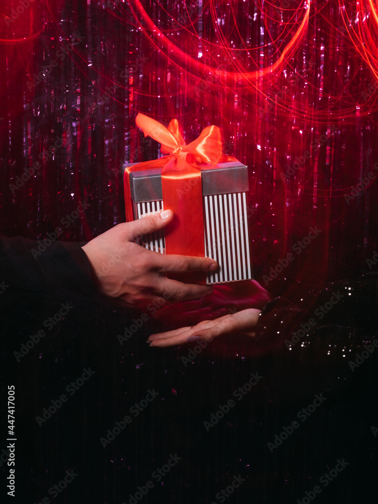 Festive gift. Holiday surprise. Anniversary greeting. Special night ...