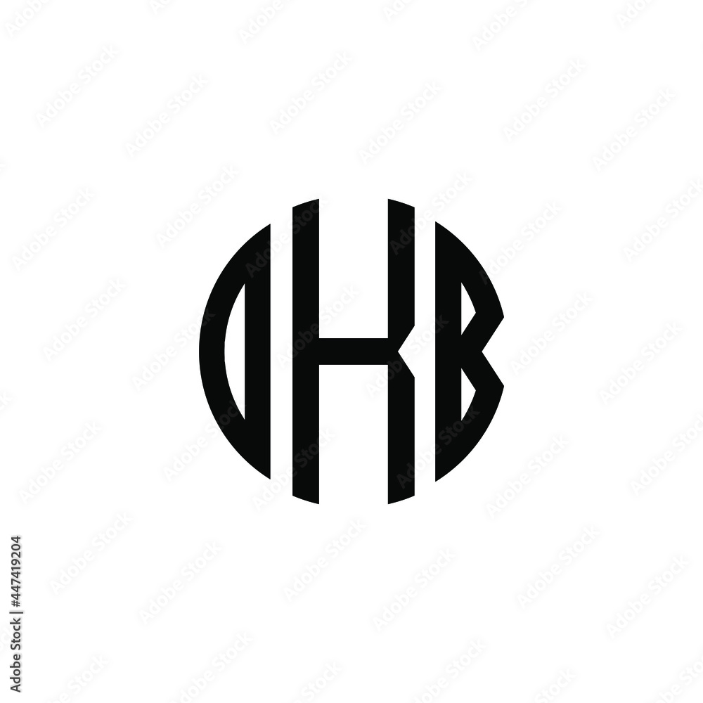 DKB letter logo design. DKB letter in circle shape. DKB Creative three ...