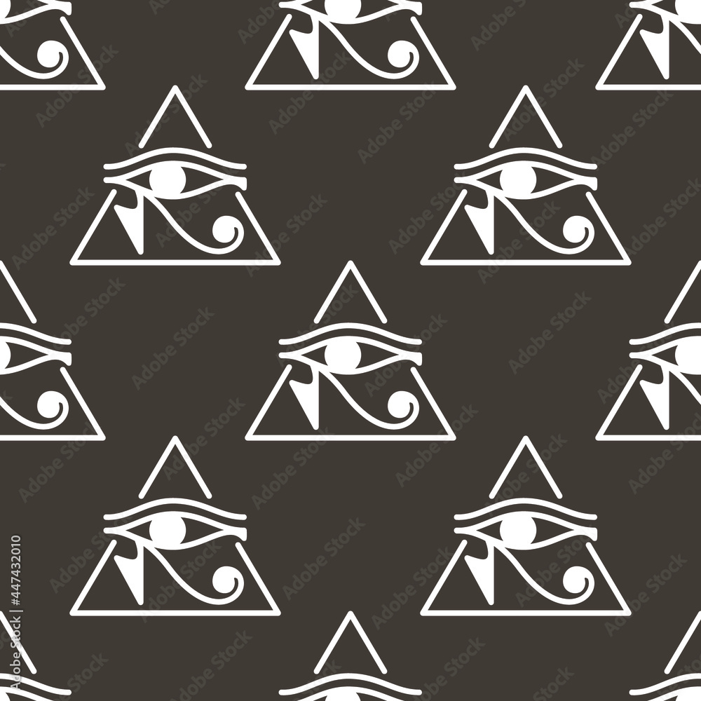 Ancient mystic Egyptian symbol. Isolated editable icon. Conspiracy ...