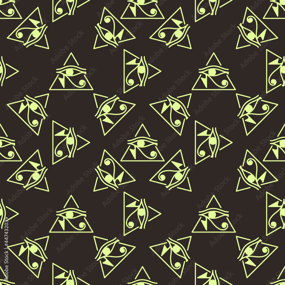 Ancient mystic Egyptian symbol. Isolated editable icon. Conspiracy ...