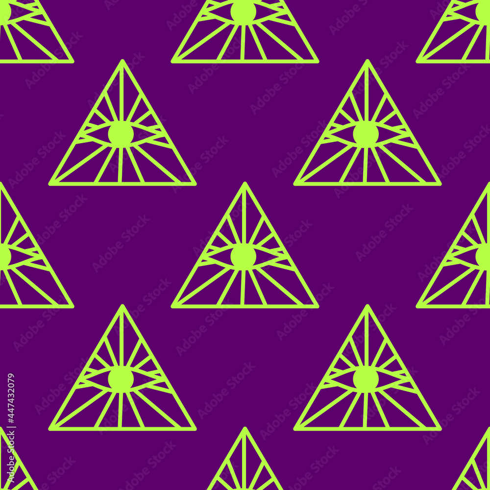 Ancient mystic Egyptian symbol. Isolated editable icon. Conspiracy ...