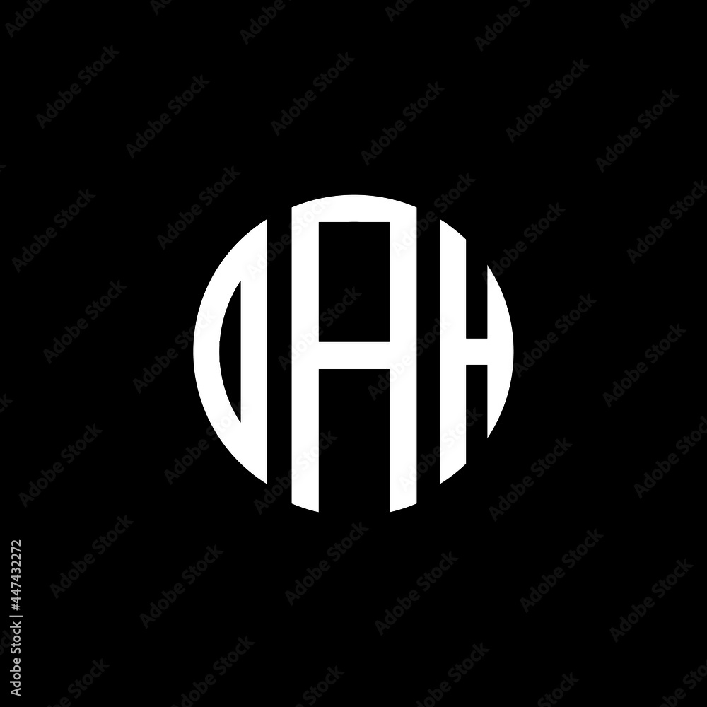DRH letter logo design. DRH letter in circle shape. DRH Creative three ...