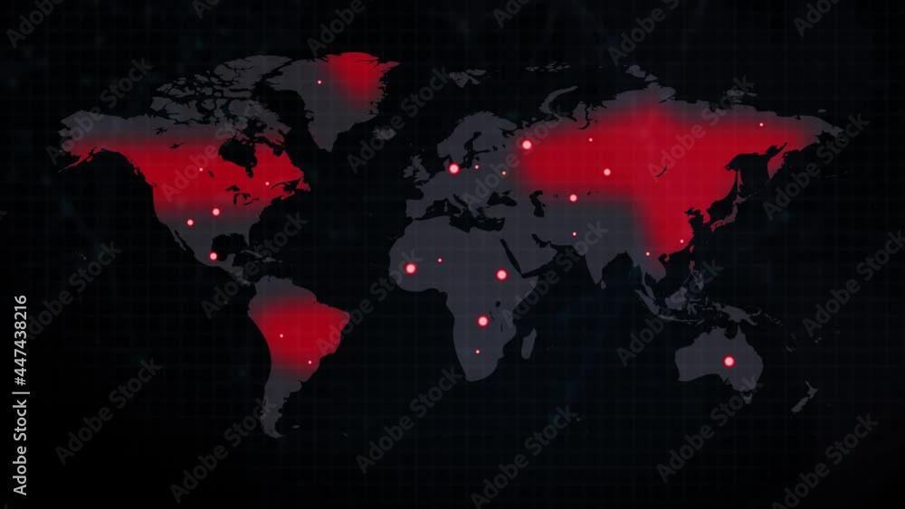 4K Global pandemic Map of coronavirus spreading Loop Animation ...