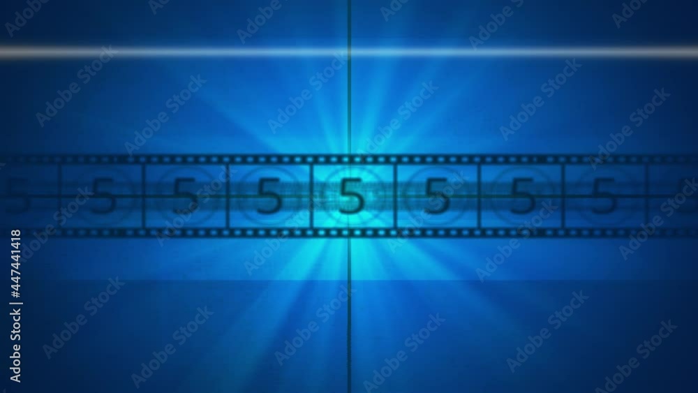 film leader. Old film effect with detailed hair lines, scratches and ...
