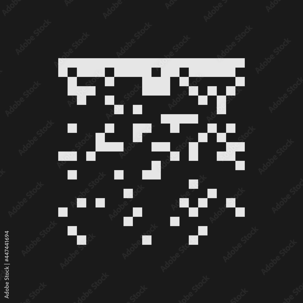 Retrofuturistic pixel 8 bit pattern. Digital cyber retro design element ...