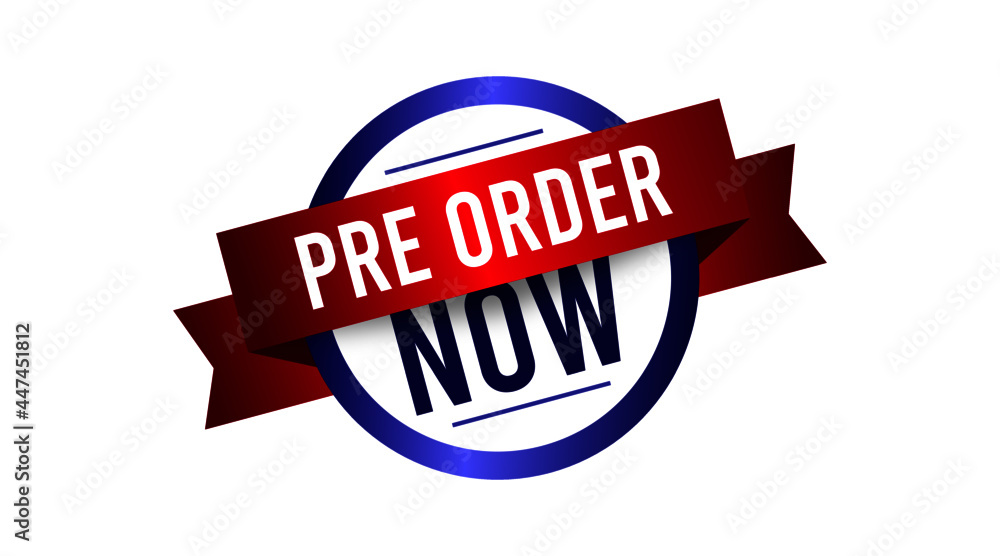 Pre order label template stock vector. Pre order label for web banner ...