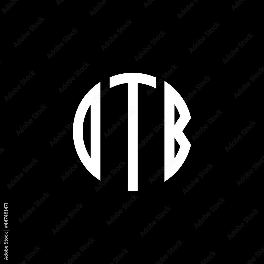 DTB letter logo design. DTB letter in circle shape. DTB Creative three ...