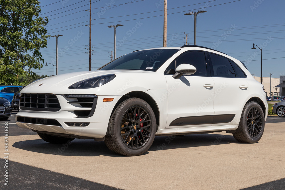 Porsche Macan GTS SUV display. The Porsche Macan is a high performance ...