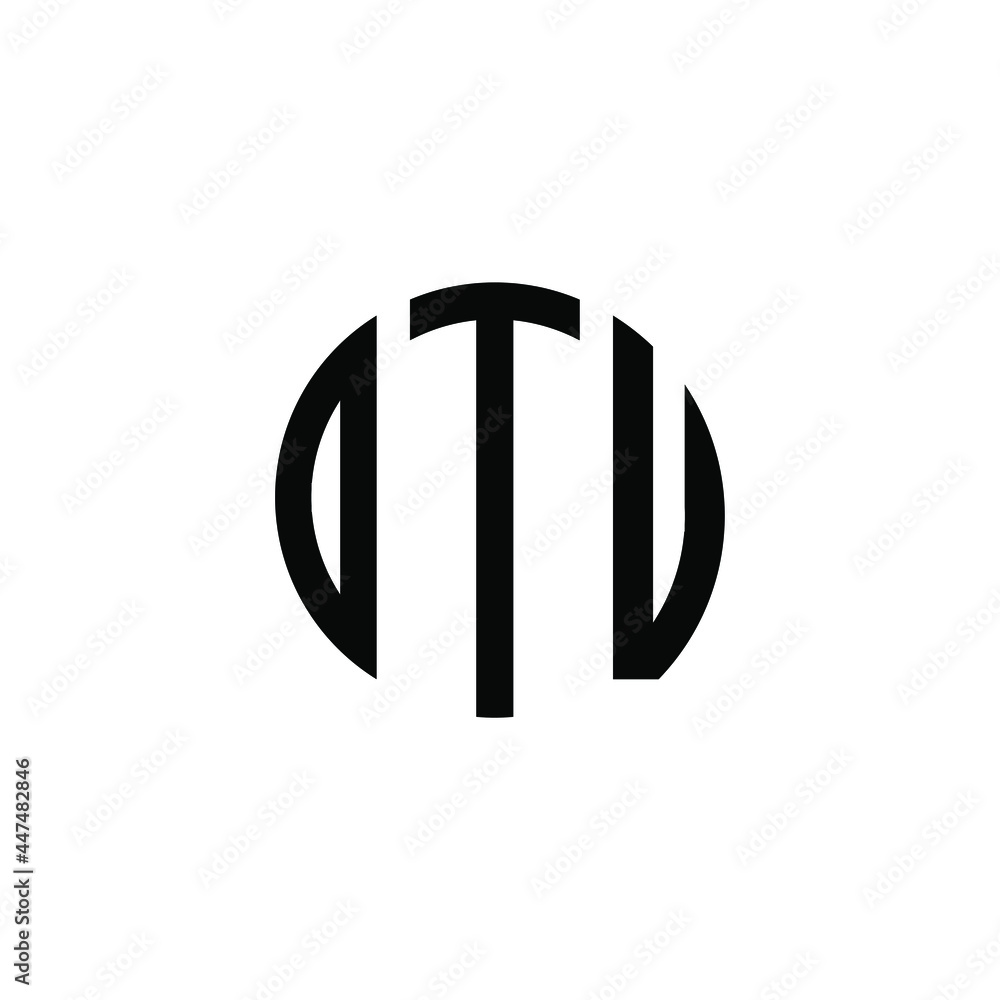 DTU letter logo design. DTU letter in circle shape. DTU Creative three ...