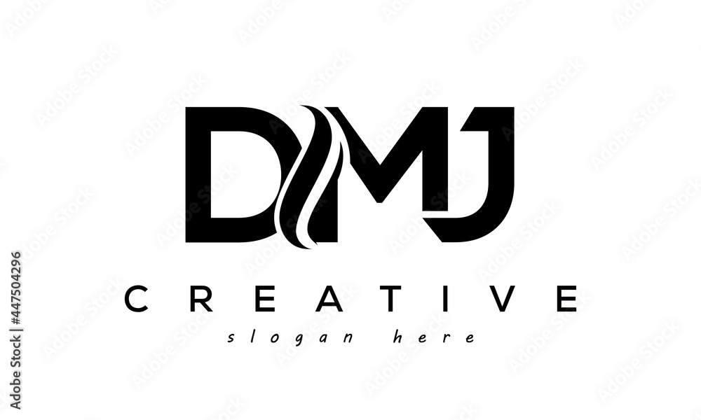 Letter DMJ creative logo design vector Stock Vector | Adobe Stock