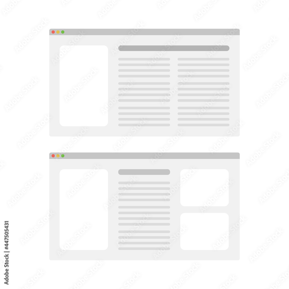 UI and UX designer interface for websites. Digital wireframing process ...