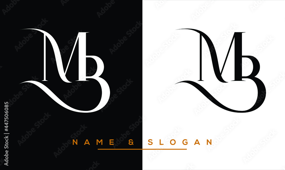 MB, BM, M, B Abstract Letters Logo Monogram Stock Vector | Adobe Stock