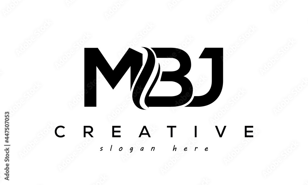 Letter MBJ creative logo design vector Stock Vector | Adobe Stock