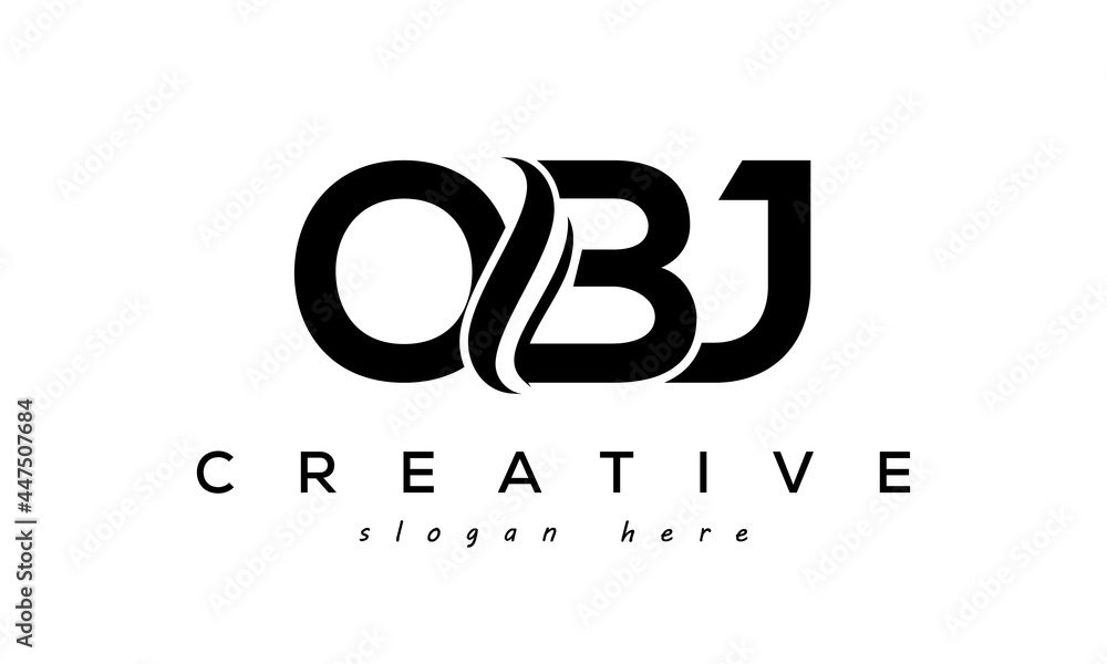 Letter OBJ creative logo design vector Stock Vector | Adobe Stock