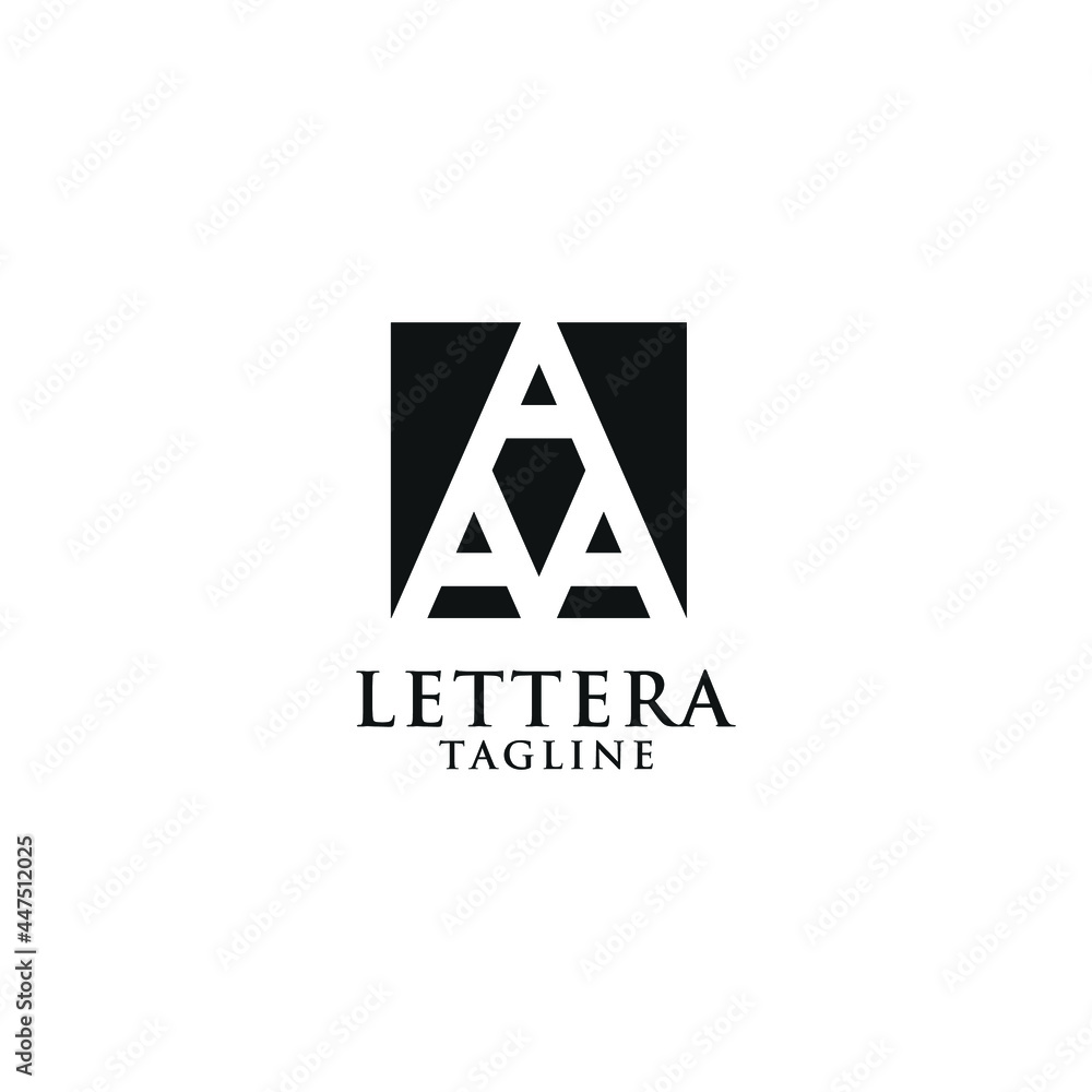 Three letter A icon. Square Logo Design. Vector Illustration. Stock ...