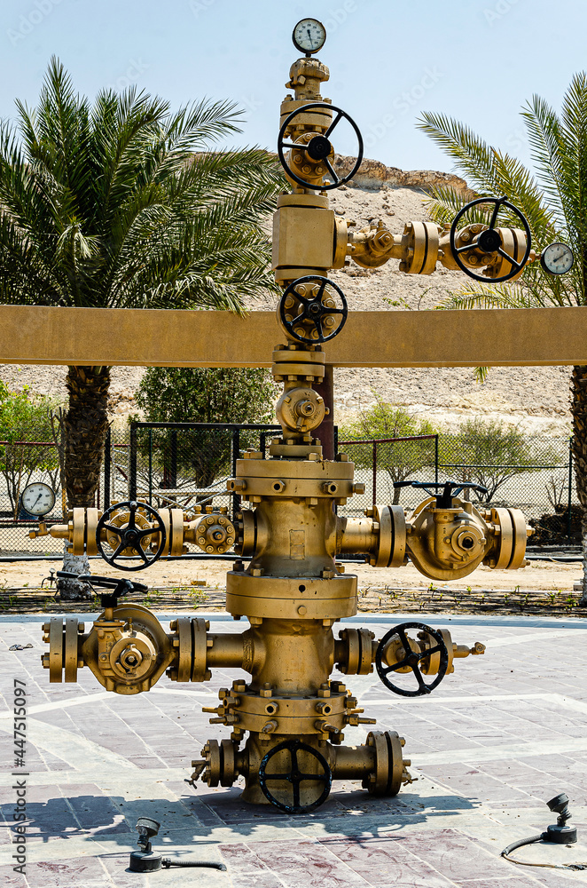 First oil well of Qatar (completed in 1940) at Dukhan, now on display ...