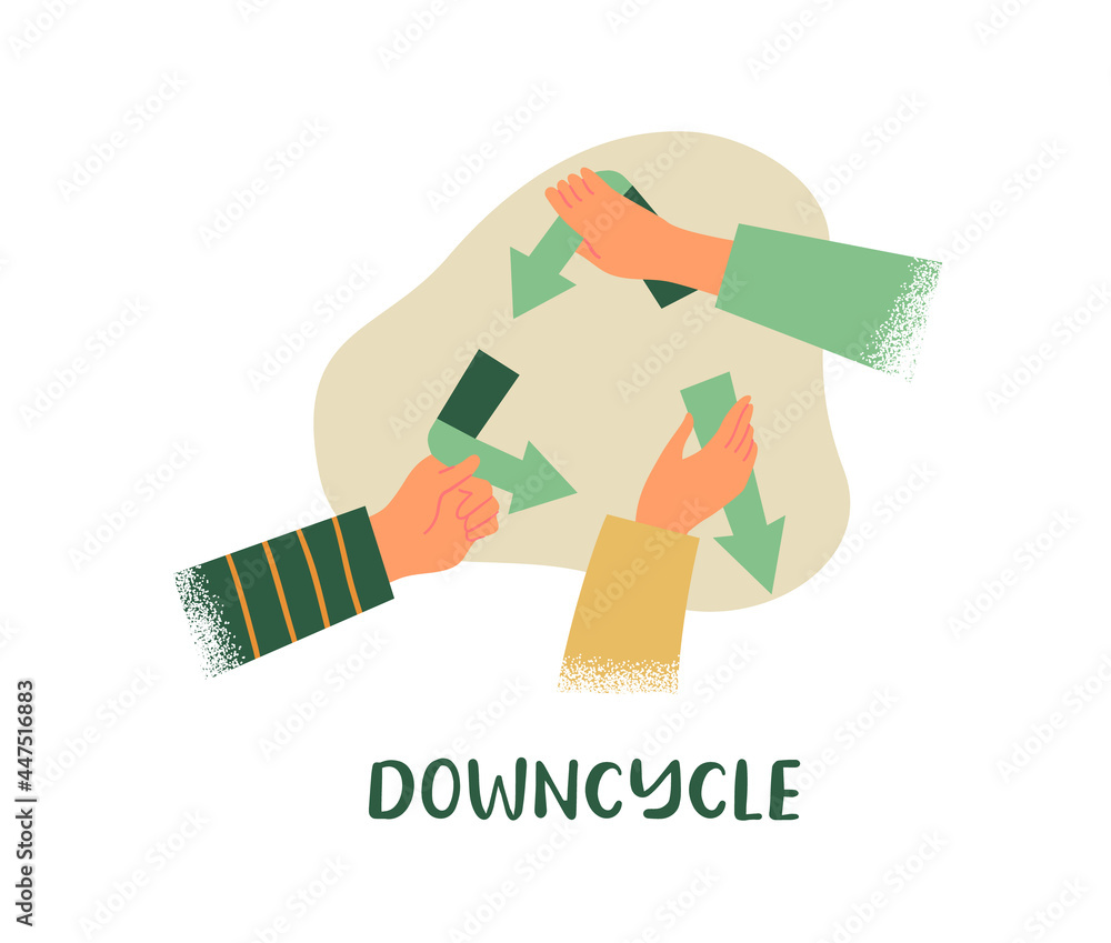 Downcycle arrow symbol people team isolated Stock Vector | Adobe Stock
