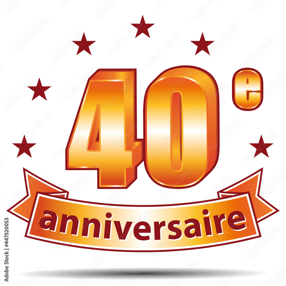 Quarantième anniversaire ! Joyeux anniversaire. Célébration des ...