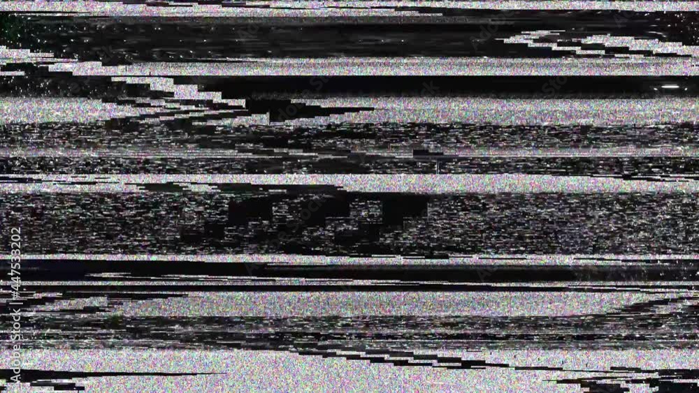 Glitch noise static television VFX Visual video effects stripes Loop ...