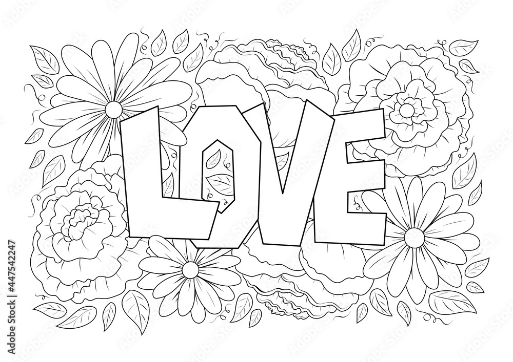 The Word Love Coloring Pages