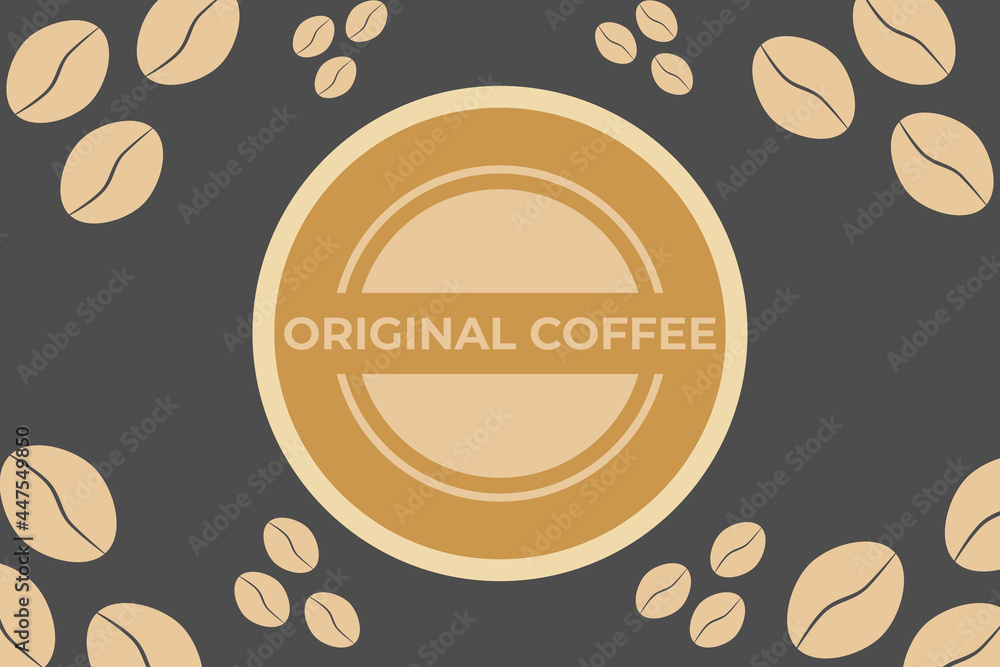 coffee bean background design Stock Vector | Adobe Stock