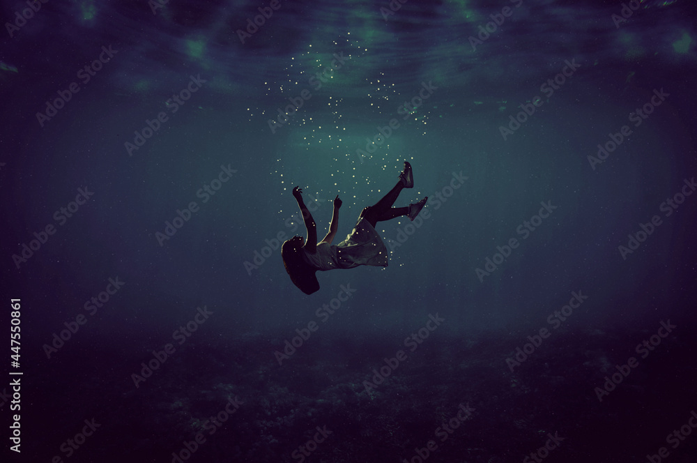 Drowning in the Depths of Despair: An Ode to Depression Stock ...