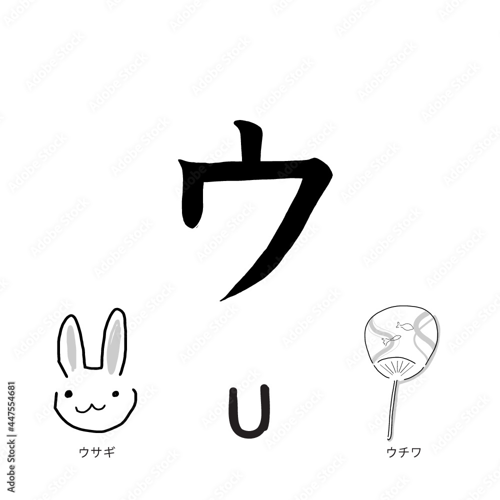 Japanese alphabets illustration Hand drawn sketch drawing. Japanese ...