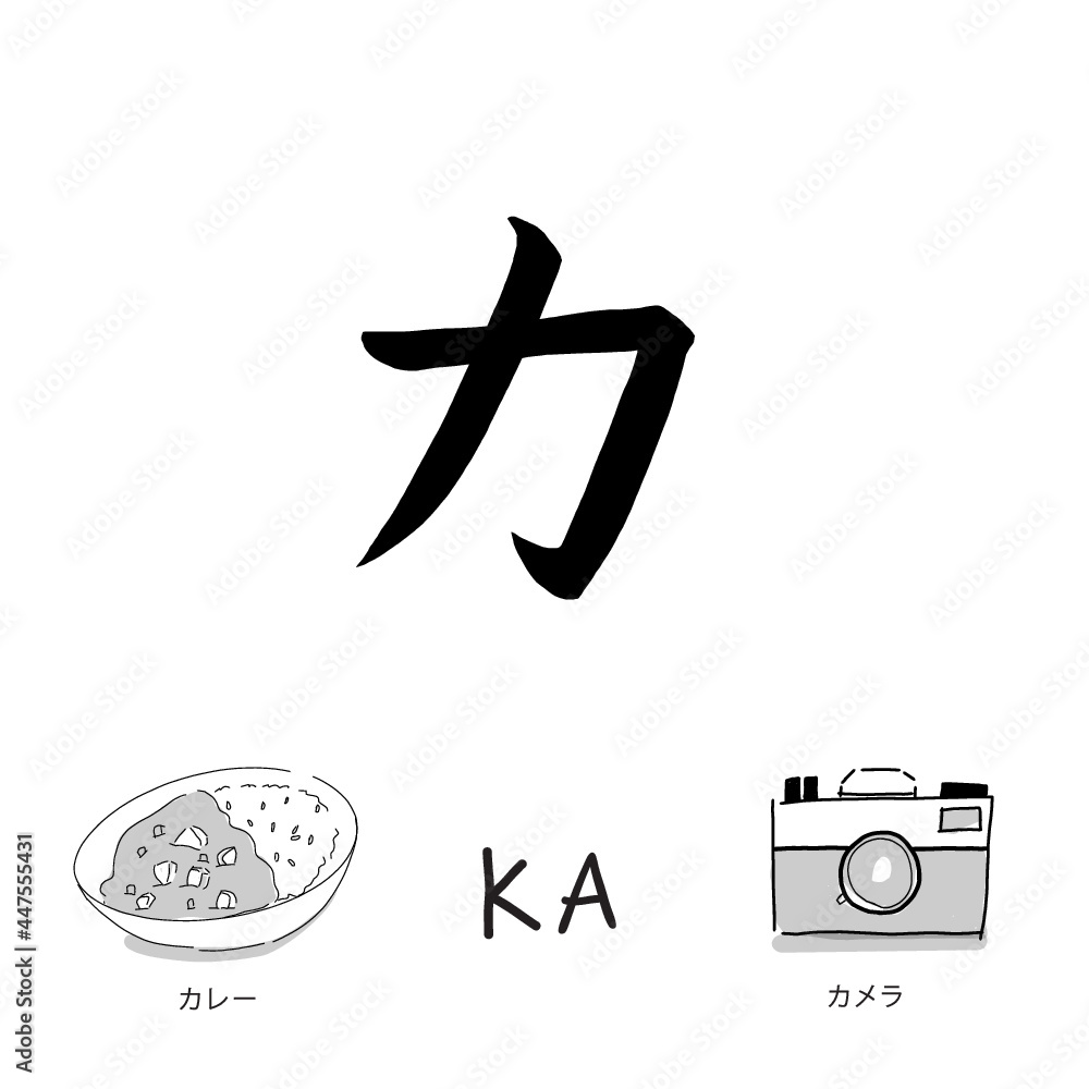 Japanese alphabets illustration Hand drawn sketch drawing. Japanese ...