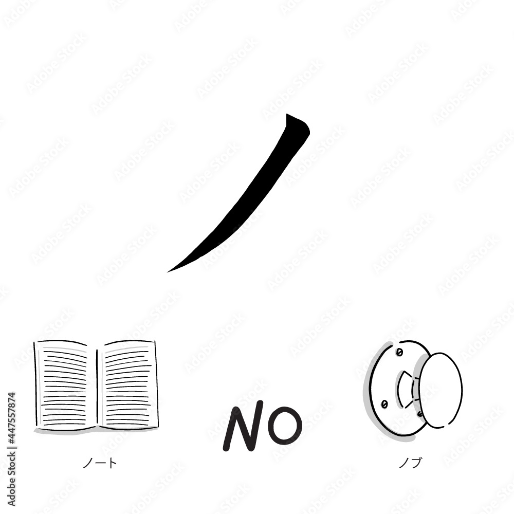 Japanese alphabets illustration Hand drawn sketch drawing. Japanese ...